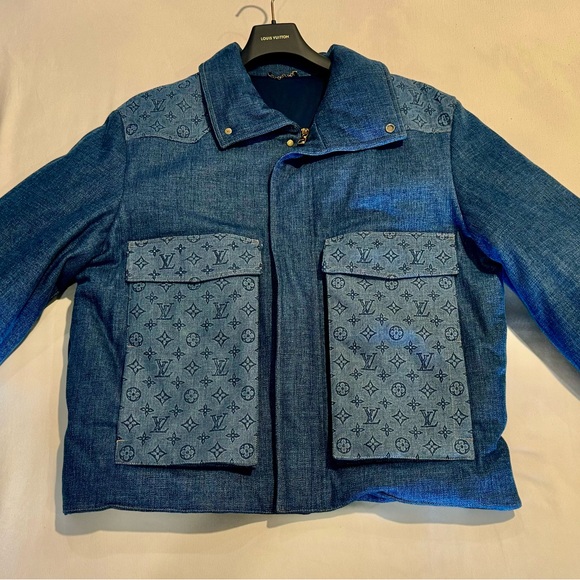 Louis Vuitton | Jackets & Coats | Louis Vuitton Denim Jacket Wlv ...
